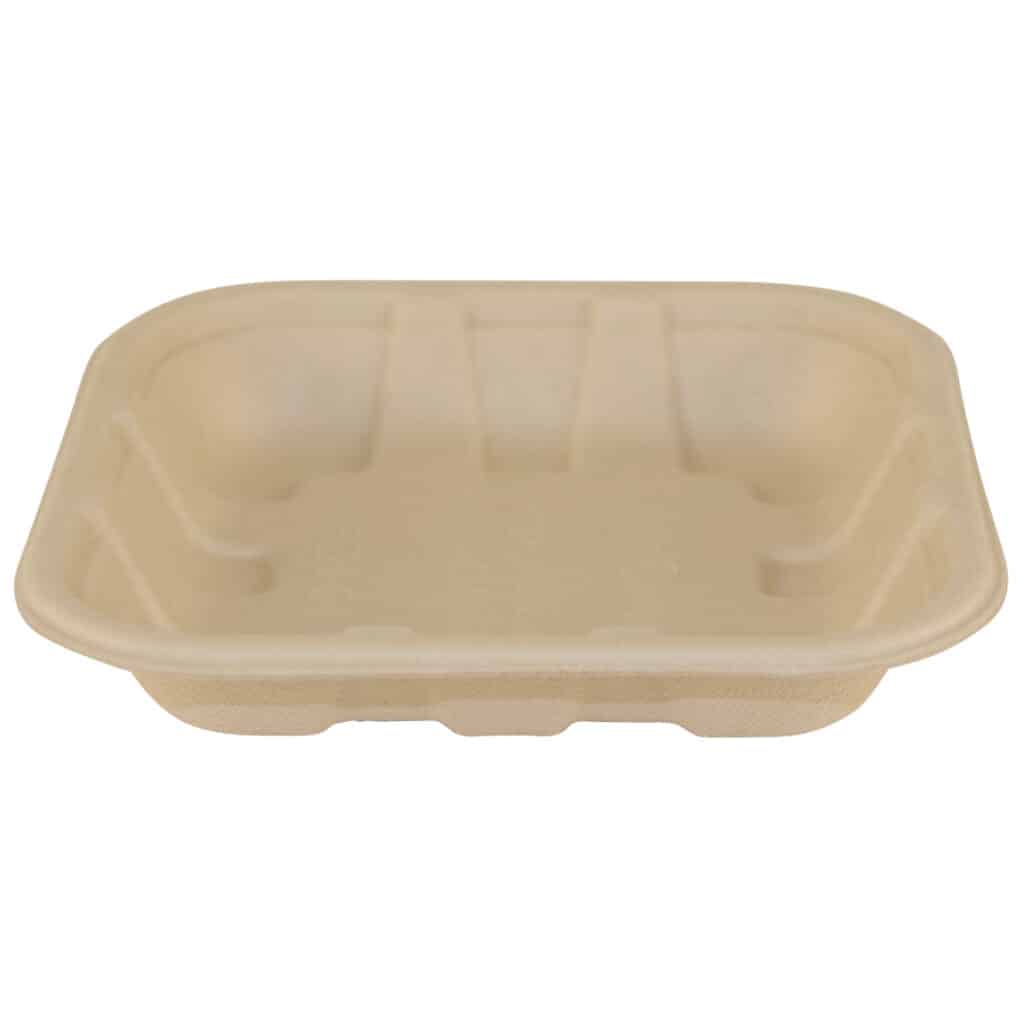 Tray Bamboo Pulp 12.5 x 12.5 x 2.0 cm - Friendlypak