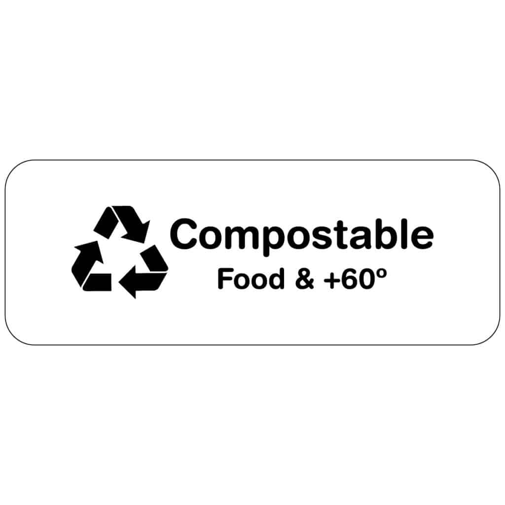 Bin Label Transparent – COMPOSTABLE – for Bin Identification - Friendlypak