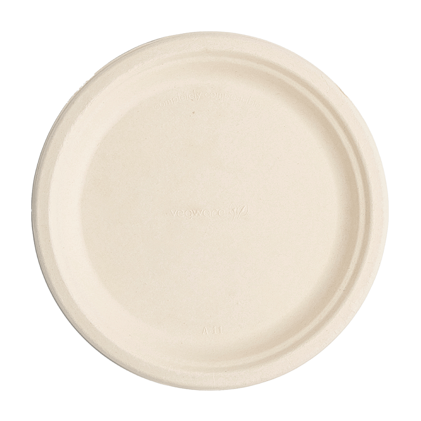 Plate Sugar Cane round 22cm natural - Friendlypak